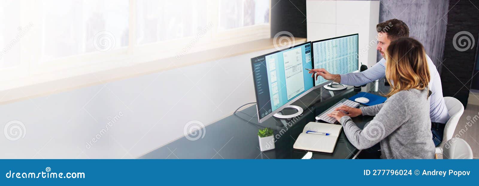 Spreadsheet and Electronic Invoice Stock Photo - Image of auditor ...