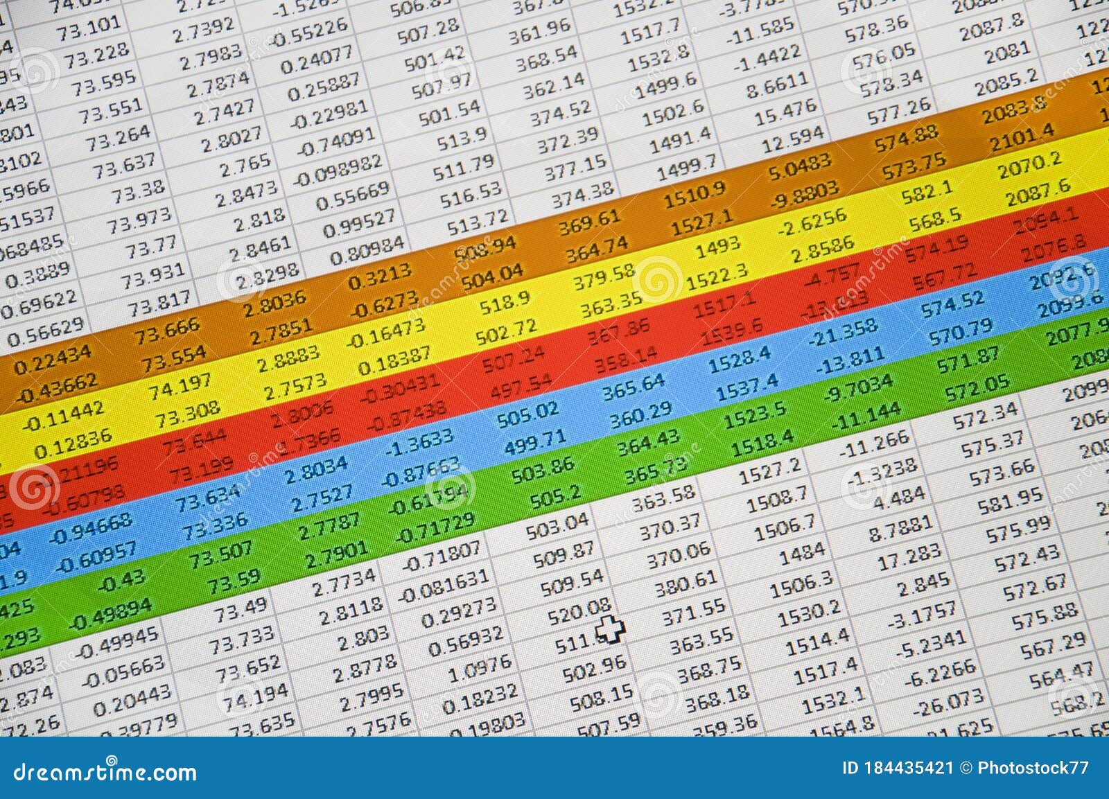 The Spreadsheet of Finance Calculation Stock Image - Image of ...