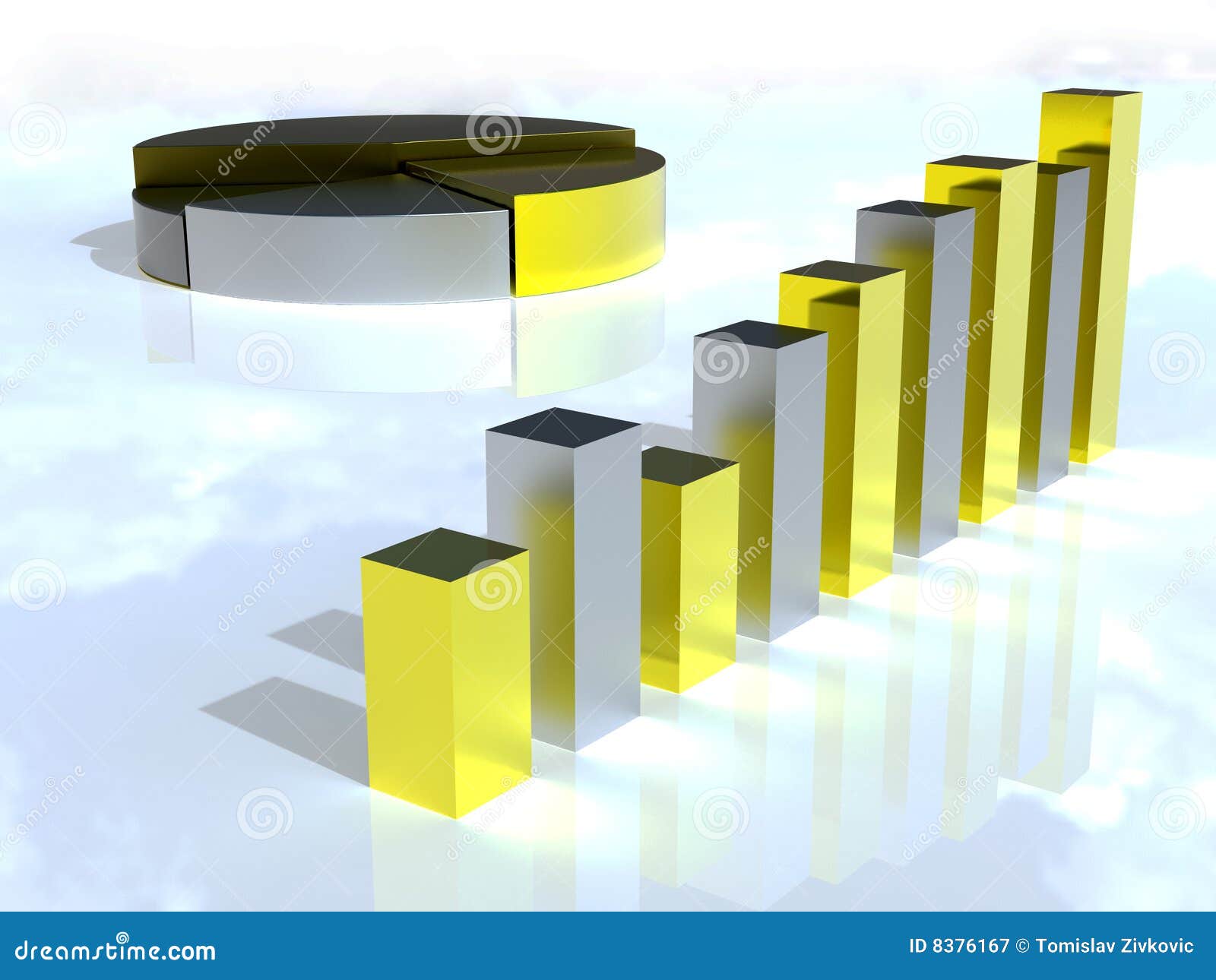 Spreadsheet With Golden Graph Royalty-Free Stock Photography ...