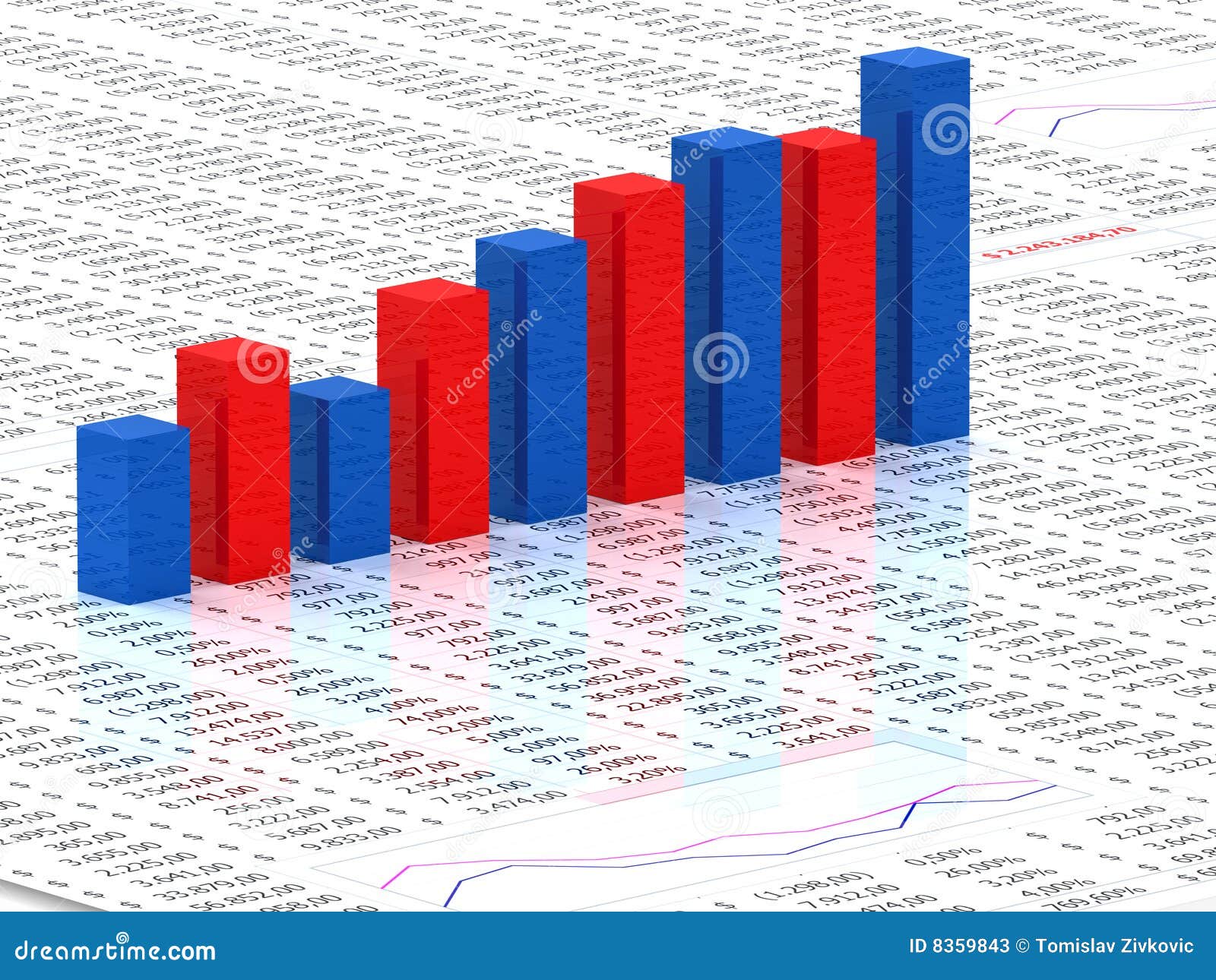 Spreadsheet With Graph Stock Photography | CartoonDealer.com #8359748