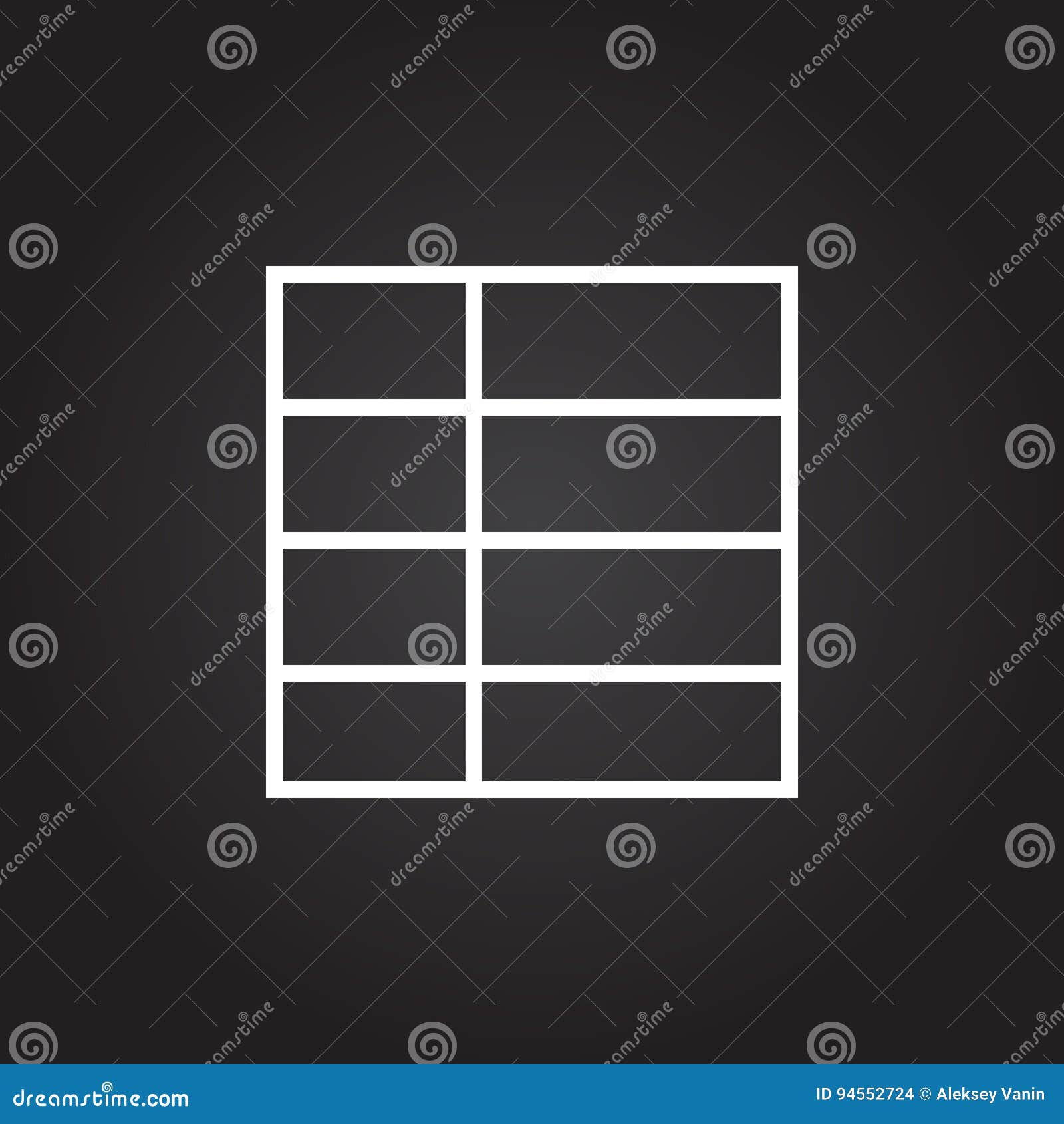 Spreadsheet Icon On White Background. Simple Element Illustration From ...