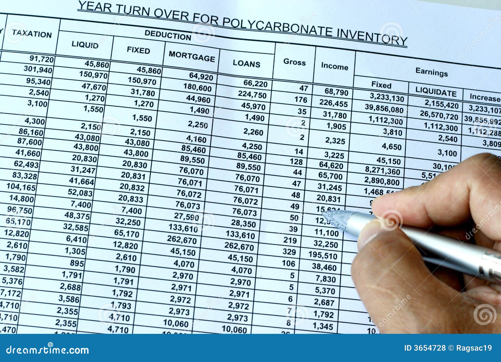 Spreadsheet Documents Data Analysis Worksheet Concept Royalty-Free ...