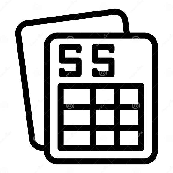 Spreadsheet Software Representing Spreadsheet Software Icon Symbol ...