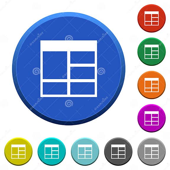 Spreadsheet Vertically Merge Table Cells Beveled Buttons Stock Vector - Illustration of marge ...