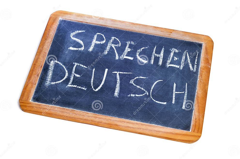 Sprechen Deutsch, German is Spoken Stock Image - Image of chalk ...