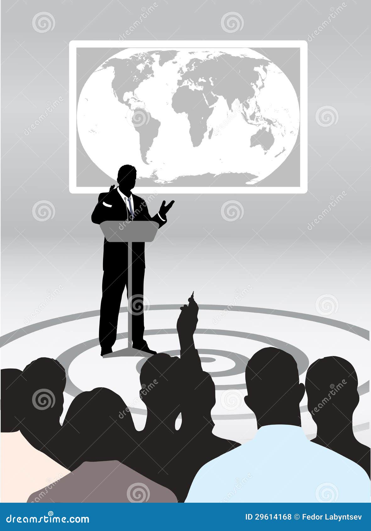 Sprechen Mit Dem Publikum Im Studio Stock Abbildung - Illustration von ...