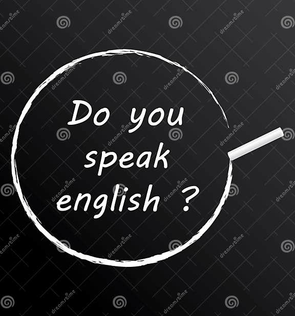 Sprechen Sie Englisch? vektor abbildung. Illustration von kreis - 33108162