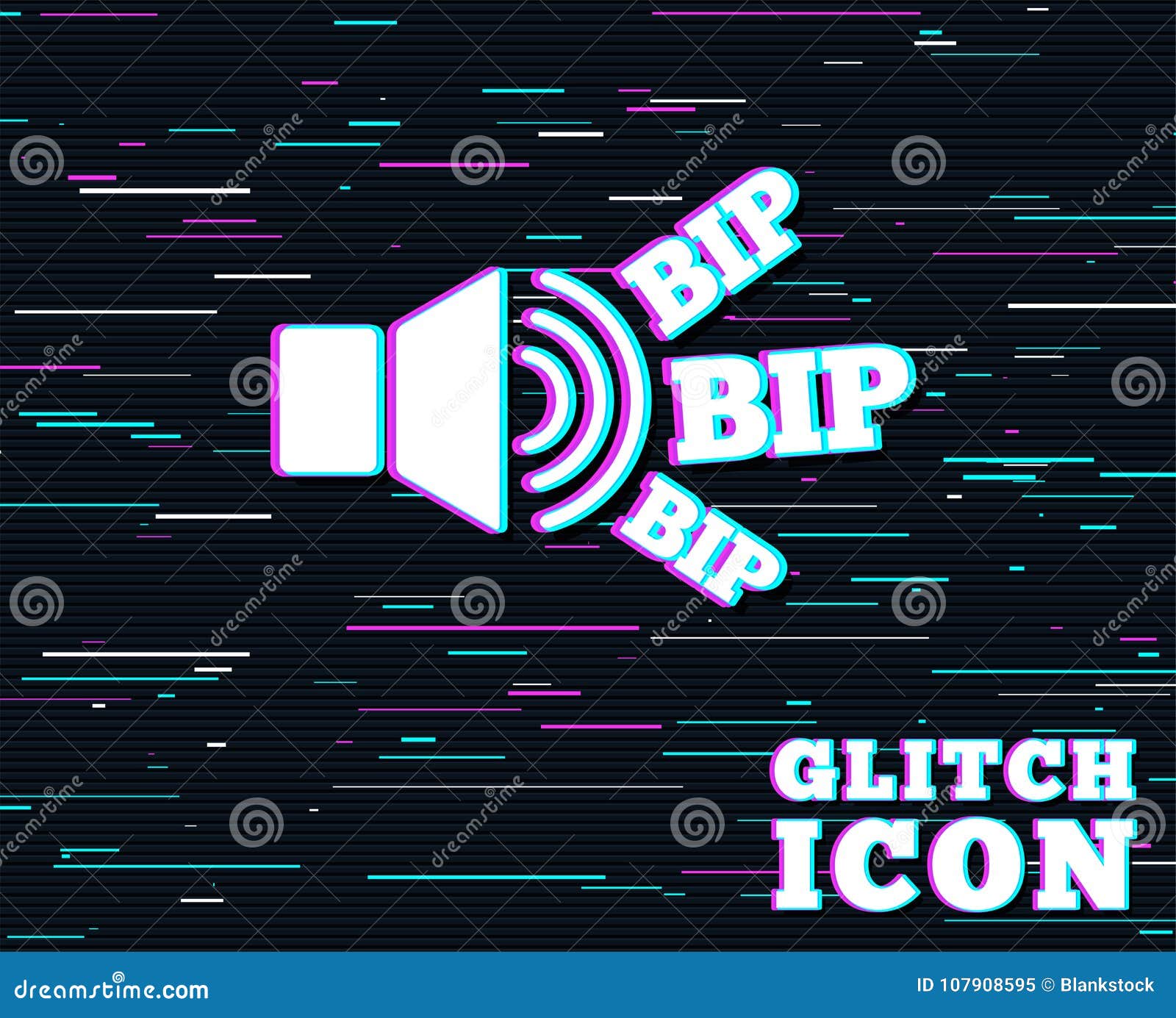 Sprechervolumenikone Ton Mit BIP-Symbol Vektor Abbildung - Illustration ...