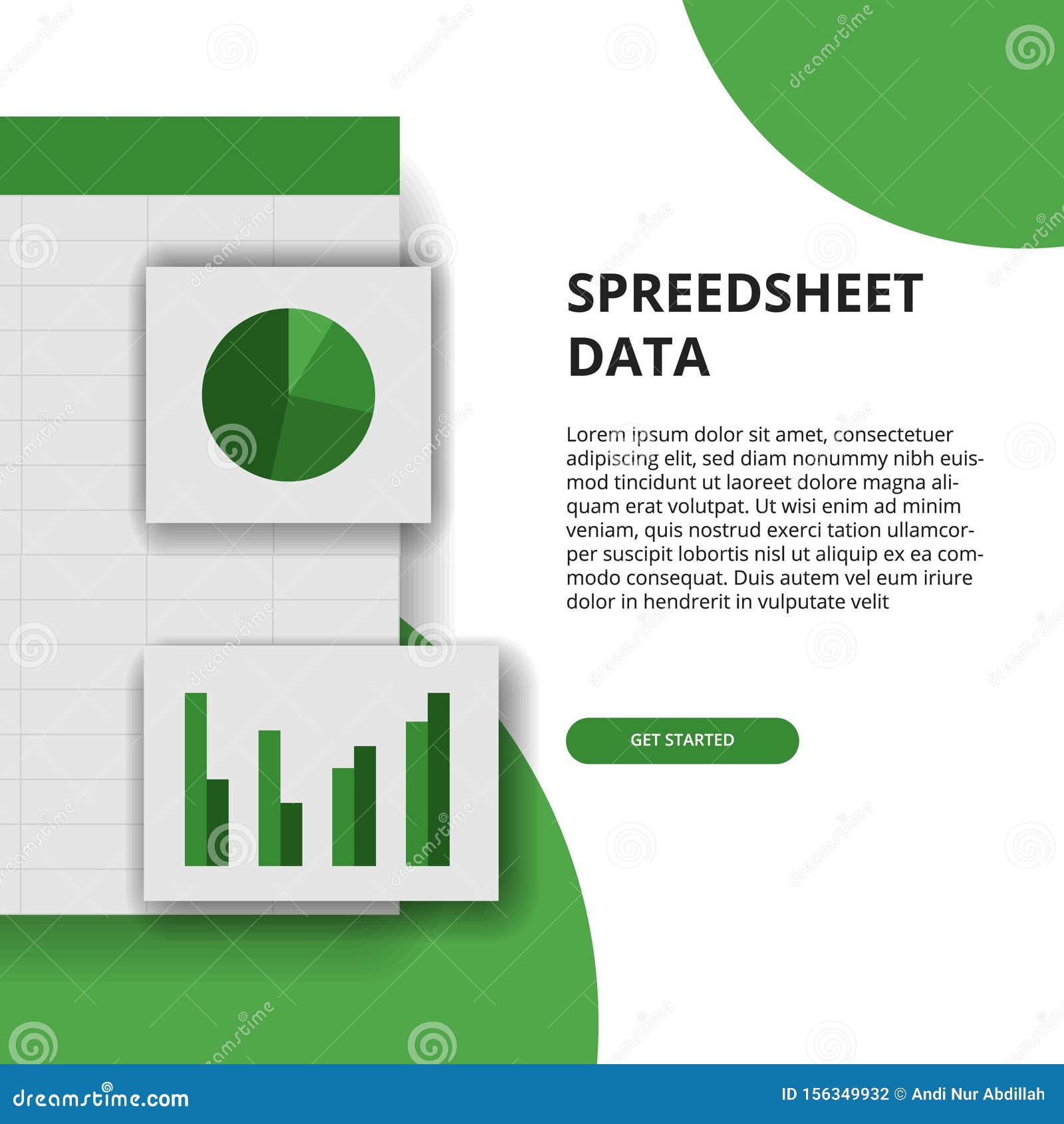 Spreedsheet Data Analysis Form Graph Chart Illustration Concept Stock ...