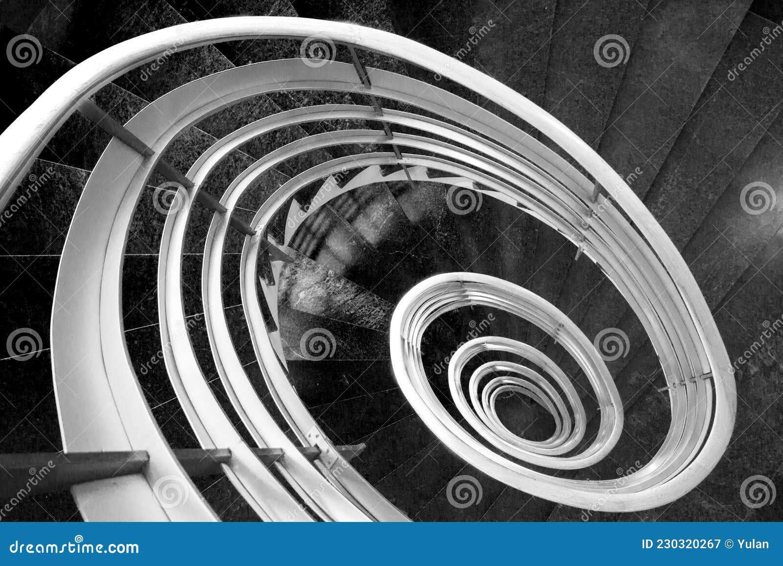 Sprial Staircase Forming a Beautiful Shell Pattern Stock Image - Image ...