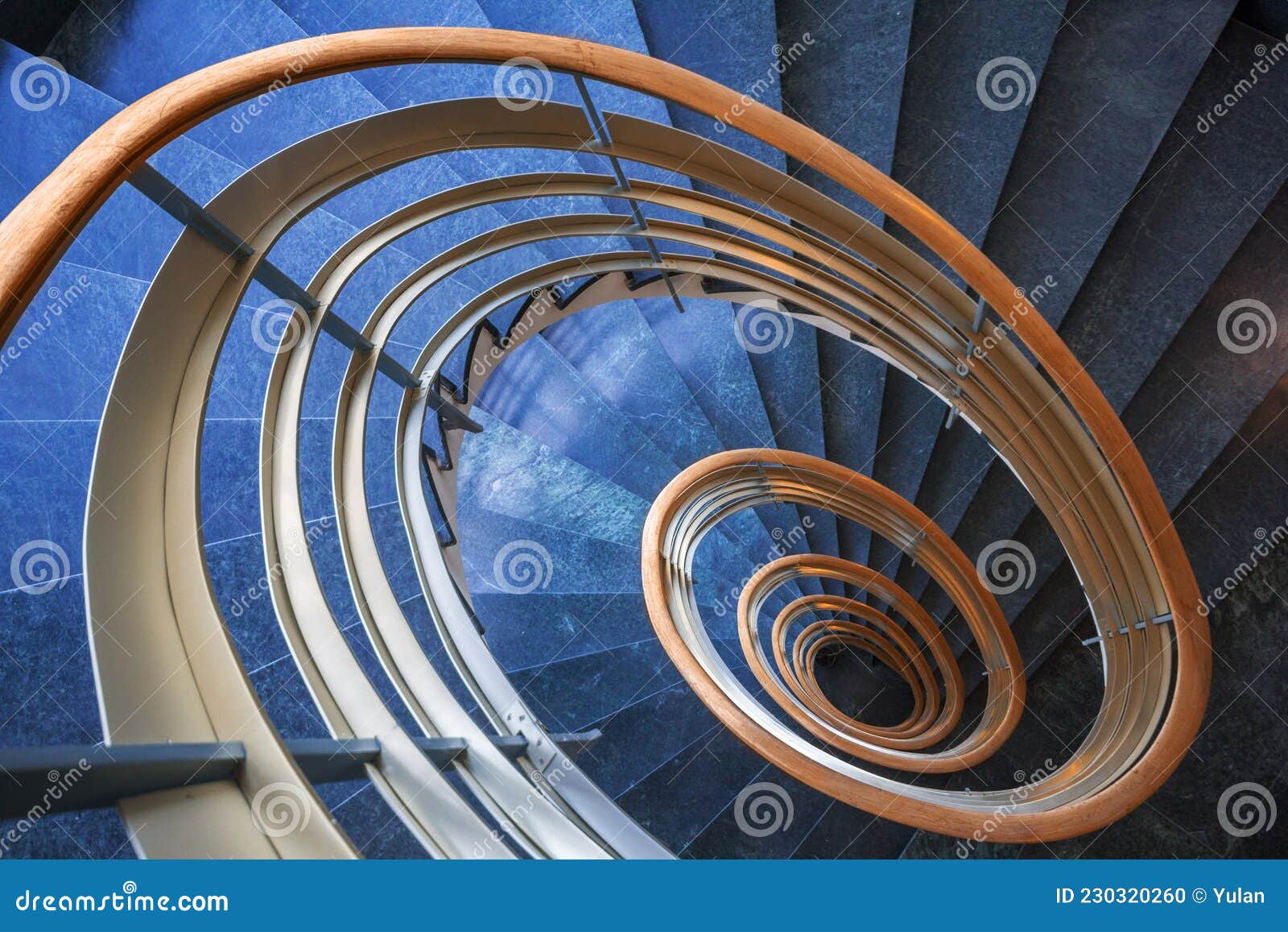 Sprial Staircase Forming a Beautiful Swirling Pattern Stock Photo ...
