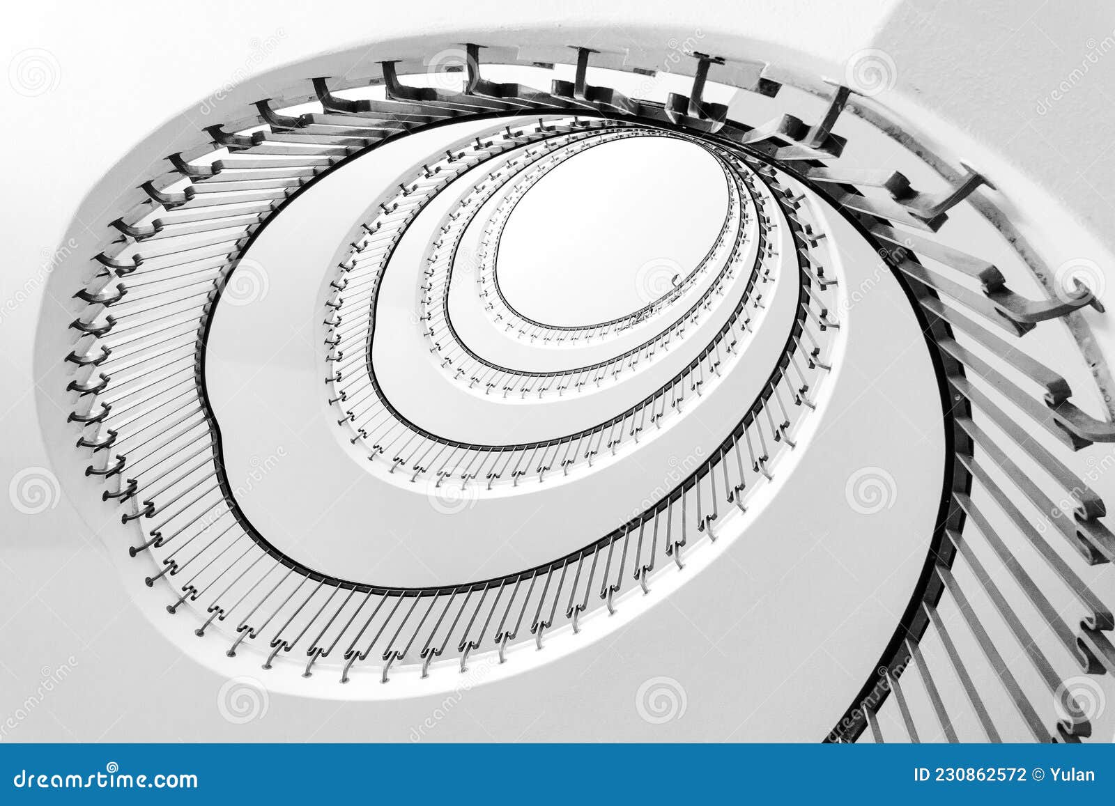 Sprial Staircase in an Old House Forming a Beautiful Shell Pattern ...