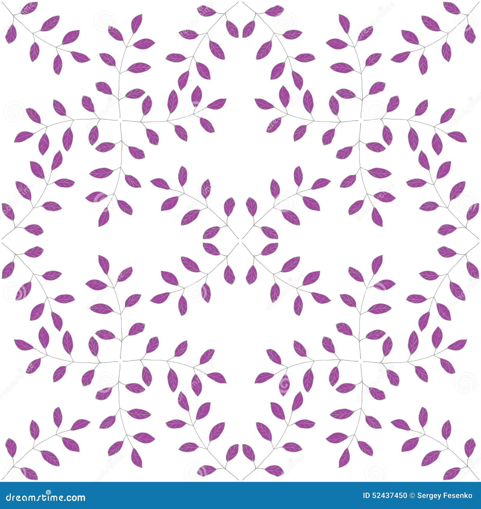 Sprig with Leafs Seamless Pattern Stock Vector - Illustration of autumn ...