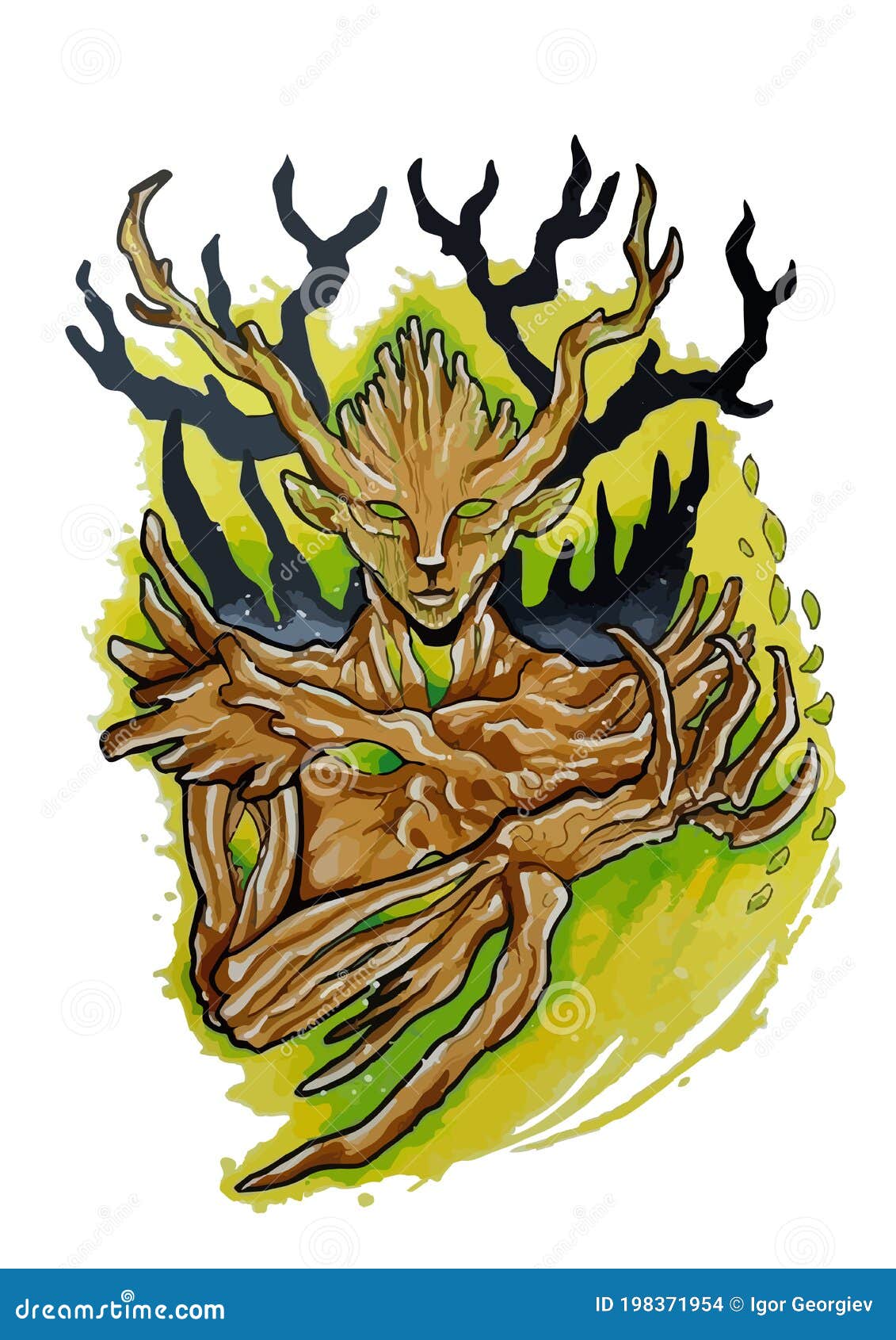Spriggan a Legendary Creature from Cornish Faery Lore Stock Vector ...