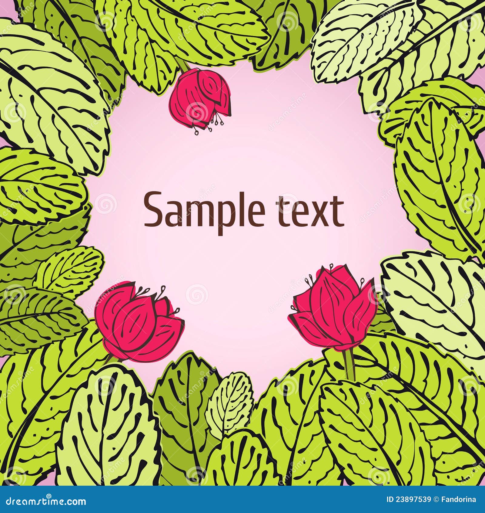 Spring flower card design stock vector. Illustration of drawing - 23897539