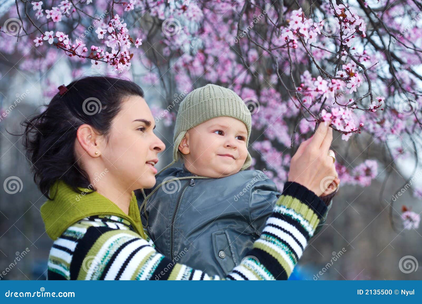 Spring stock photo. Image of mother, happy, countryside - 2135500