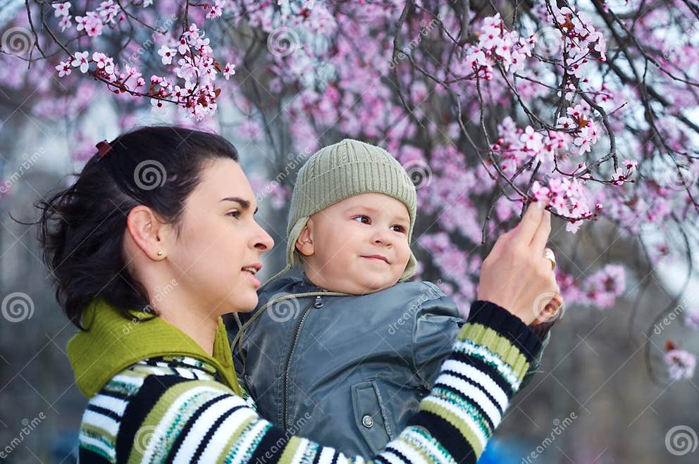 Spring stock photo. Image of mother, happy, countryside - 2135500