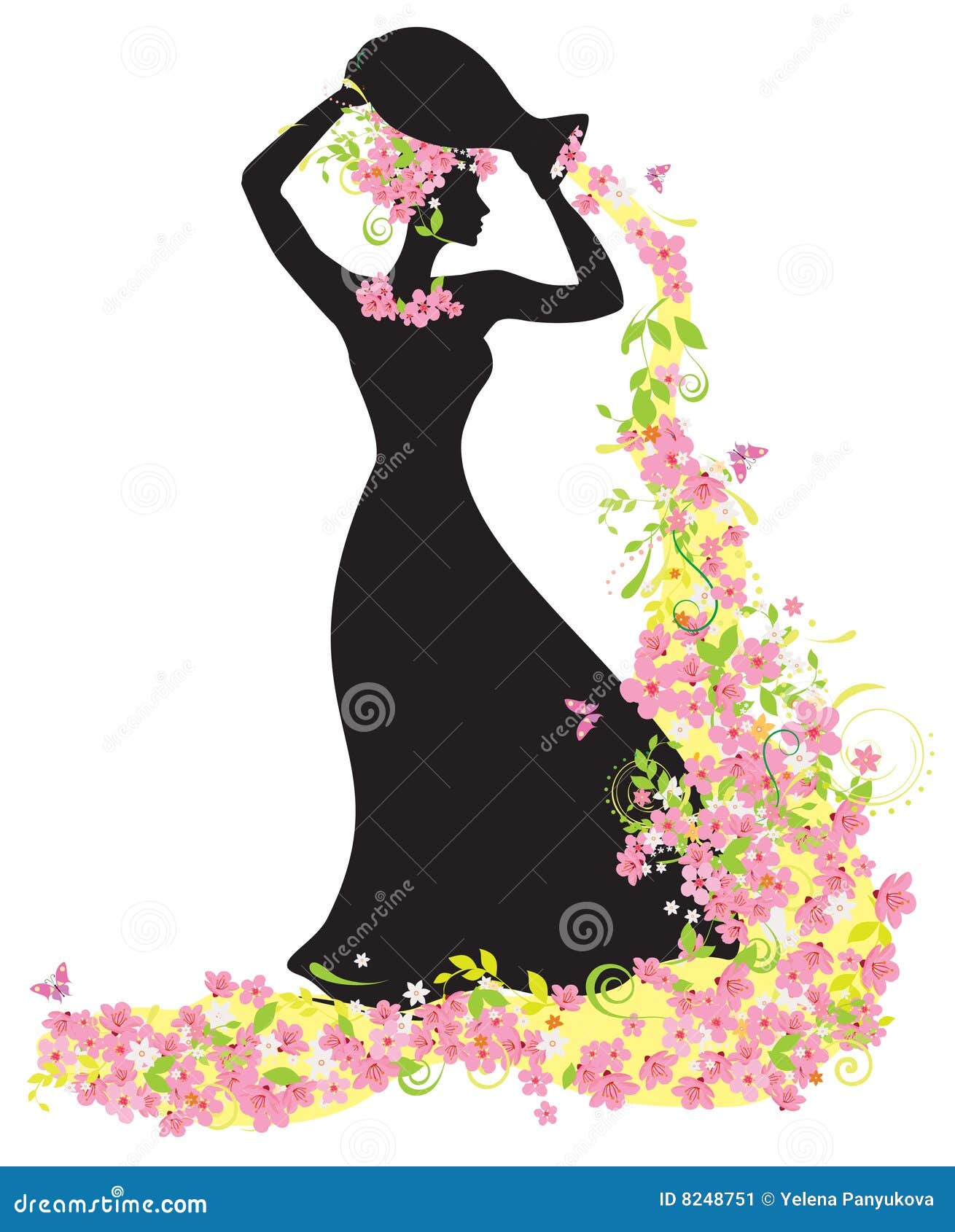 Spring stock vector. Illustration of leaf, butterfly, summer - 8248751