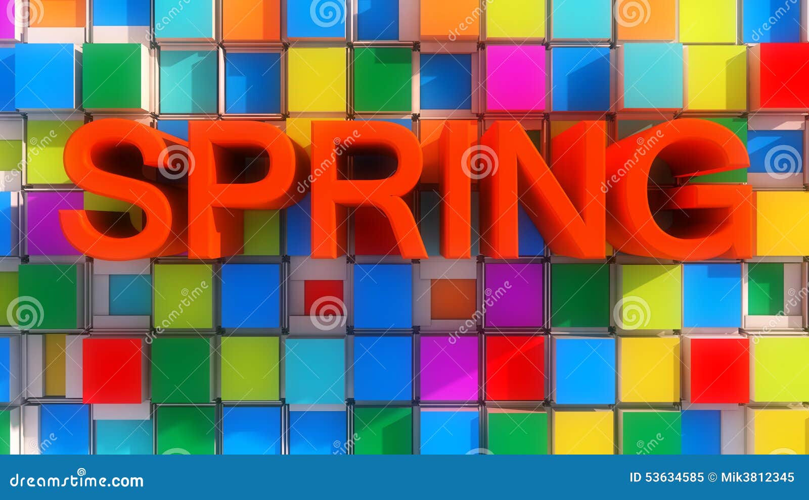 Spring abstract colors stock illustration. Illustration of cubes - 53634585