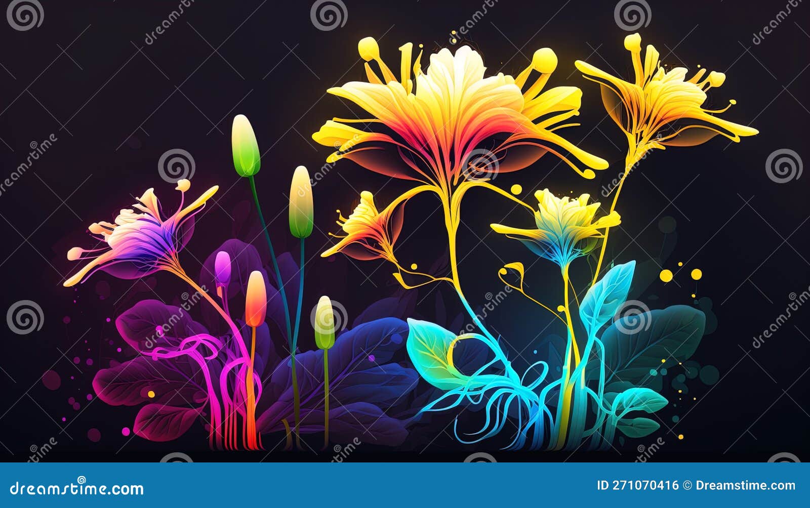 Spring - Abstract Flowers Flow Together with Colors, Gradient ...