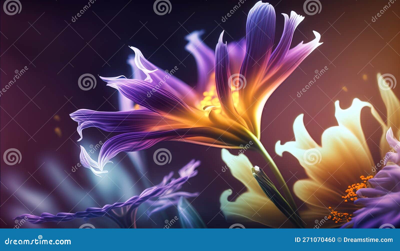 Spring - Abstract Flowers Flow Together with Colors, Gradient ...