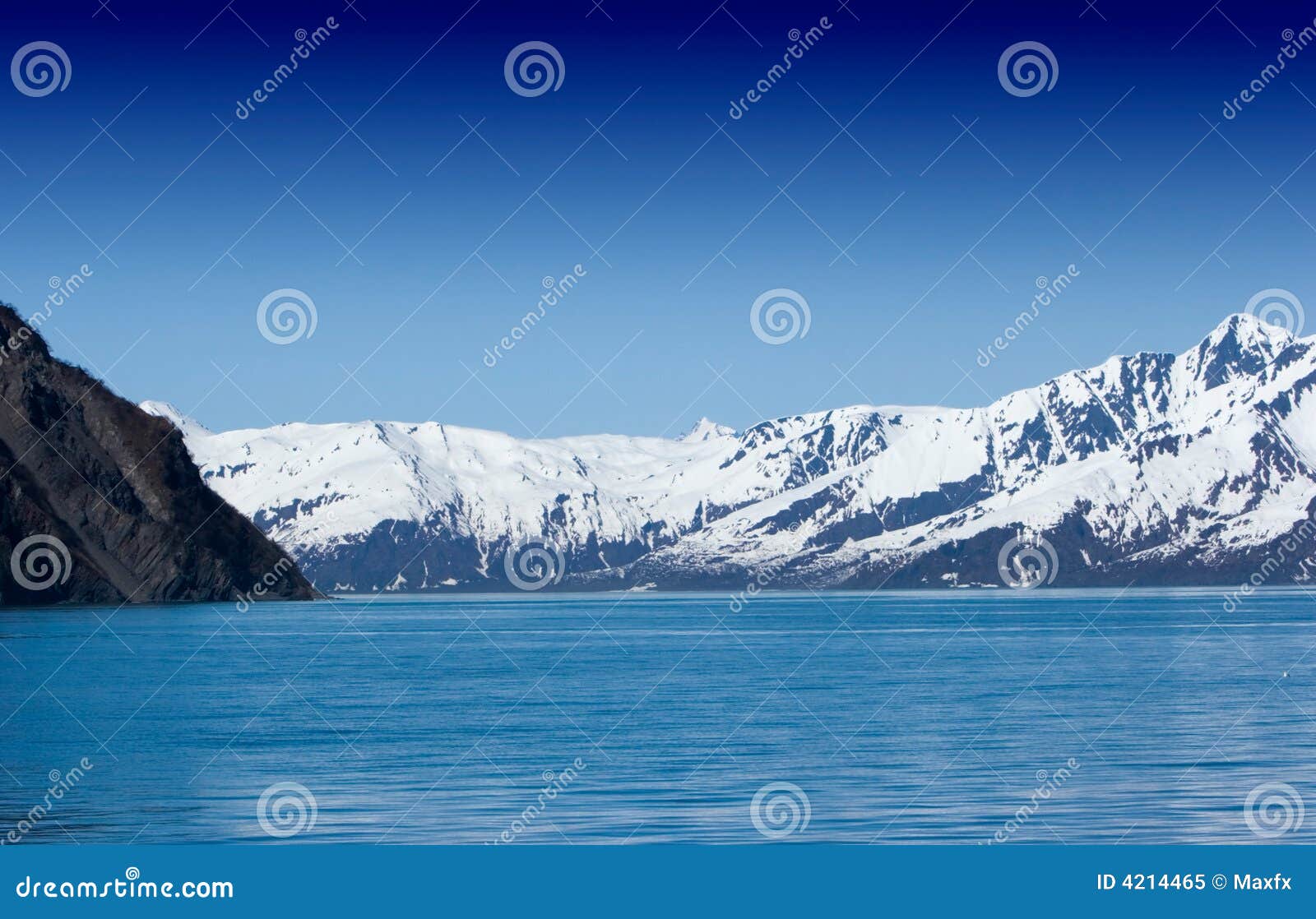 Spring in Alaska stock image. Image of peak, ocean, scenic - 4214465