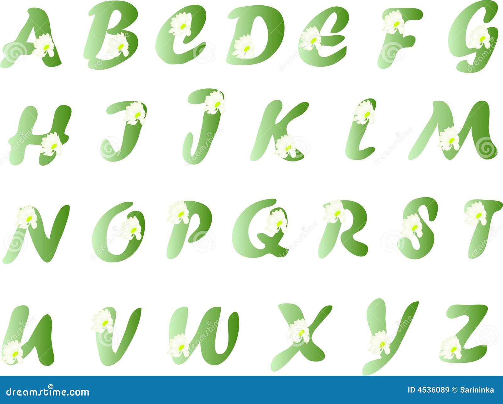 Spring alphabet stock vector. Illustration of patrick - 4536089