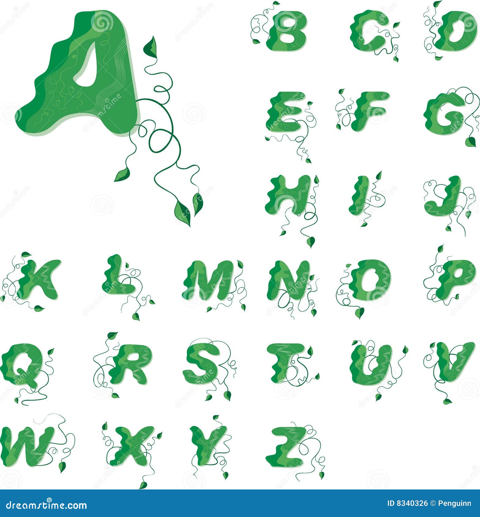 Spring alphabet stock vector. Illustration of spiral, curve - 8340326