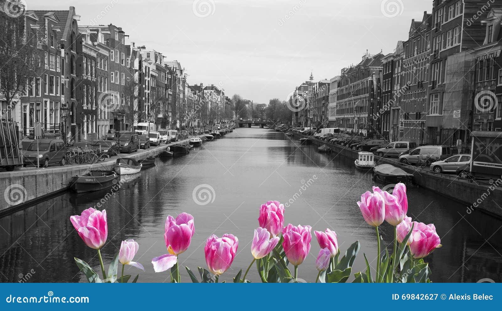 Spring in amsterdam stock image. Image of bicycle, beautiful - 69842627