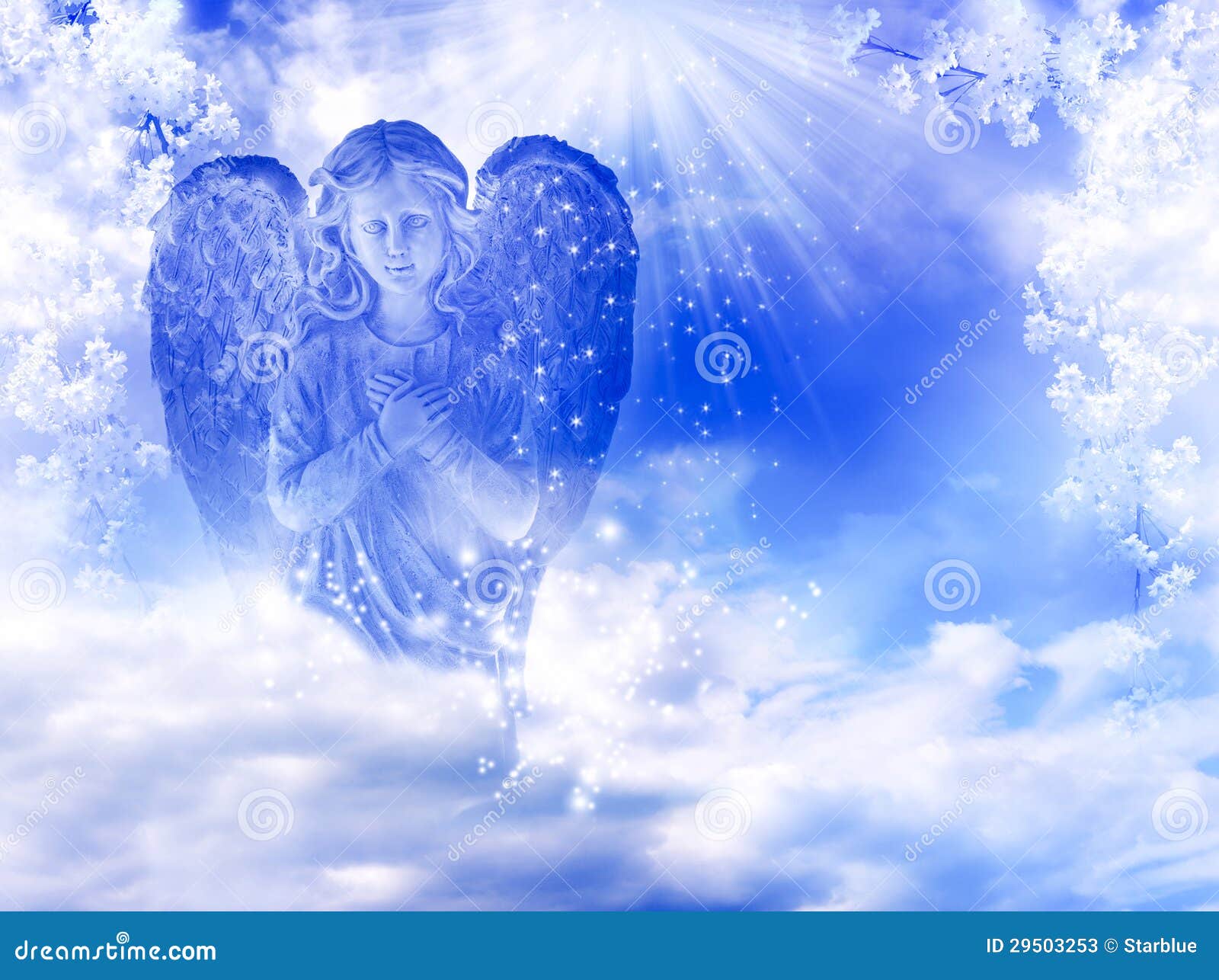 Spring angel stock image. Image of rays, space, peace - 29503253