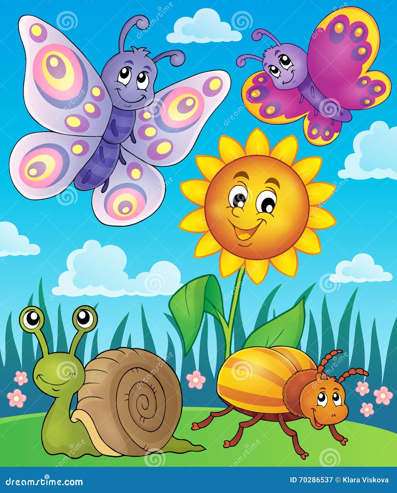 Spring Animals and Insect Theme Image 3 Stock Vector - Illustration of ...