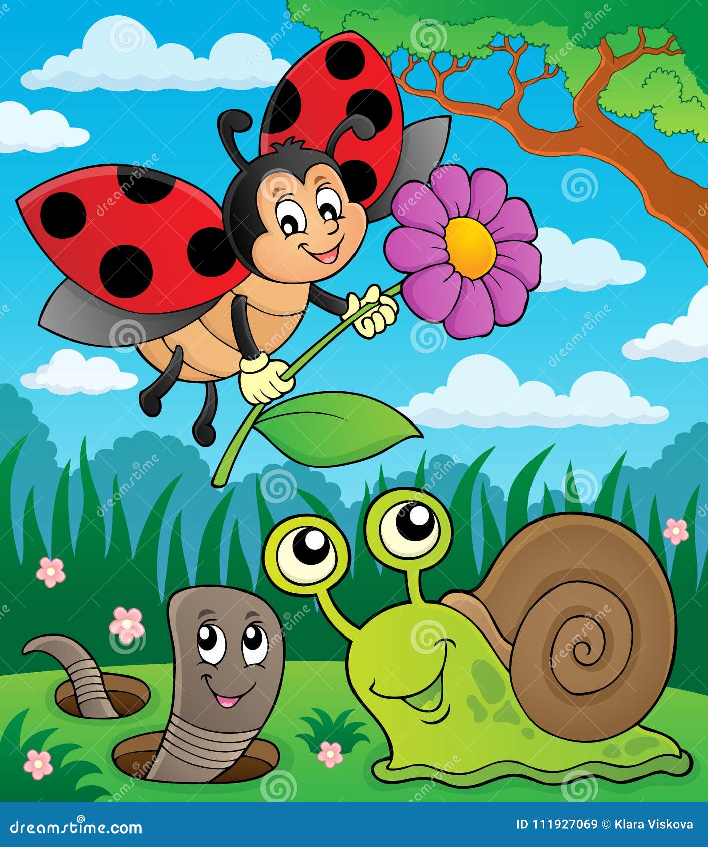 Spring Animals and Insect Theme Image 8 Stock Vector - Illustration of ...