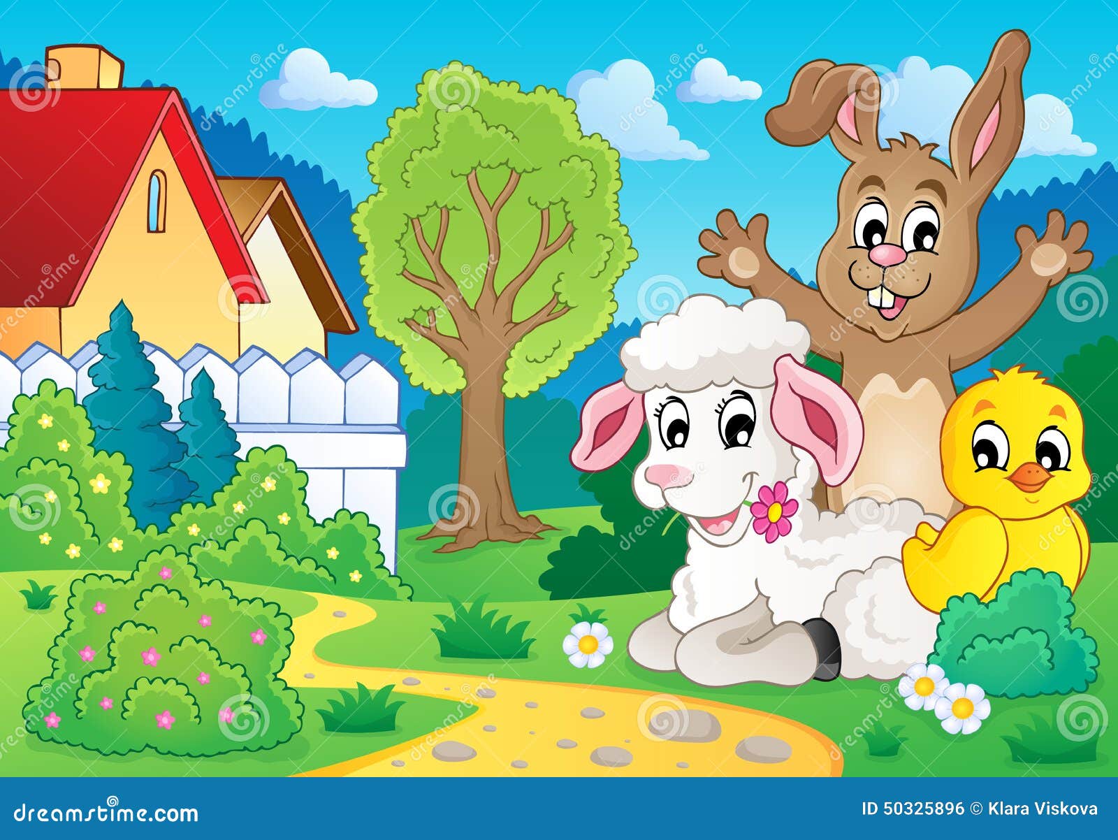 Spring Animals Theme Image 2 Stock Vector - Illustration of looking ...