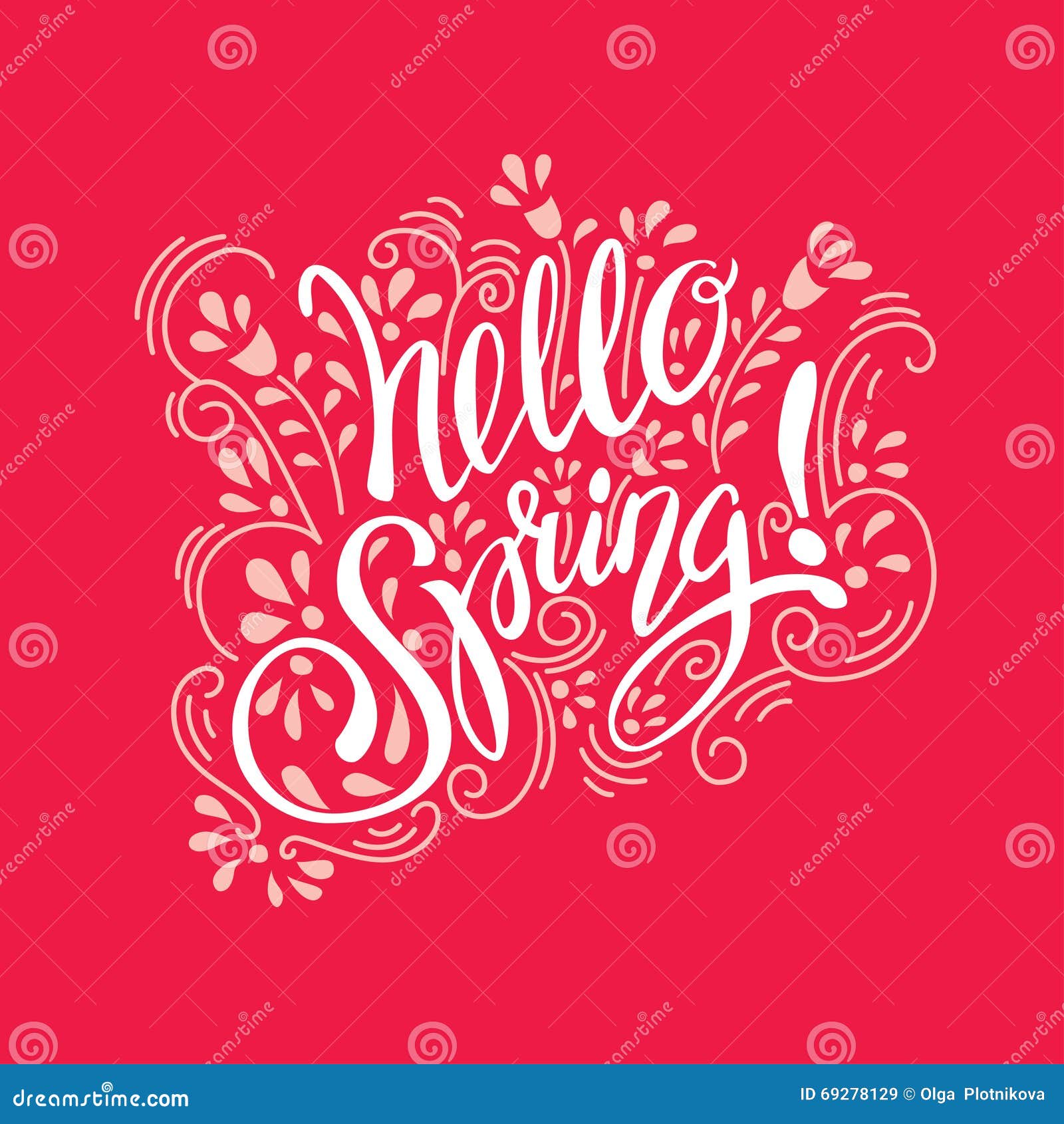Spring art text stock vector. Illustration of abstract - 69278129