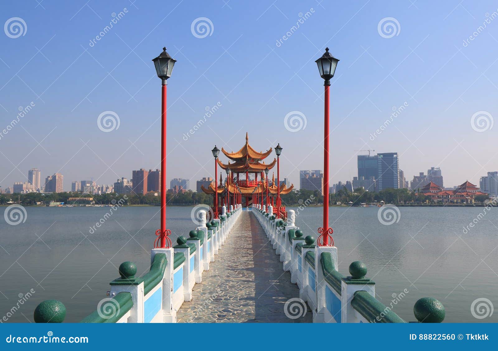 Spring and Autumn Pavilion Lotus Pond Kaohsiung Taiwan Stock Photo ... Spring and Autumn Pavilion Lotus Pond Kaohsiung Taiwan Stock Photo ...