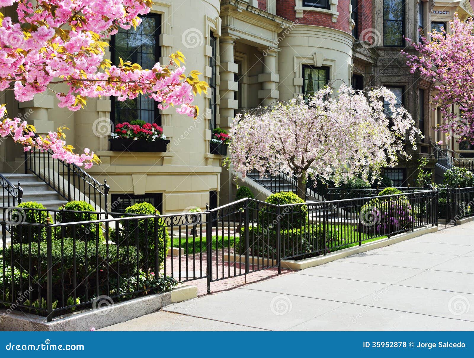 Spring in Back Bay stock photo. Image of architecture - 35952878
