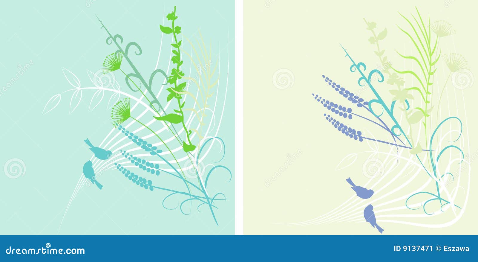 Spring Background - 2d Vector Stock Vector - Illustration of brush ...