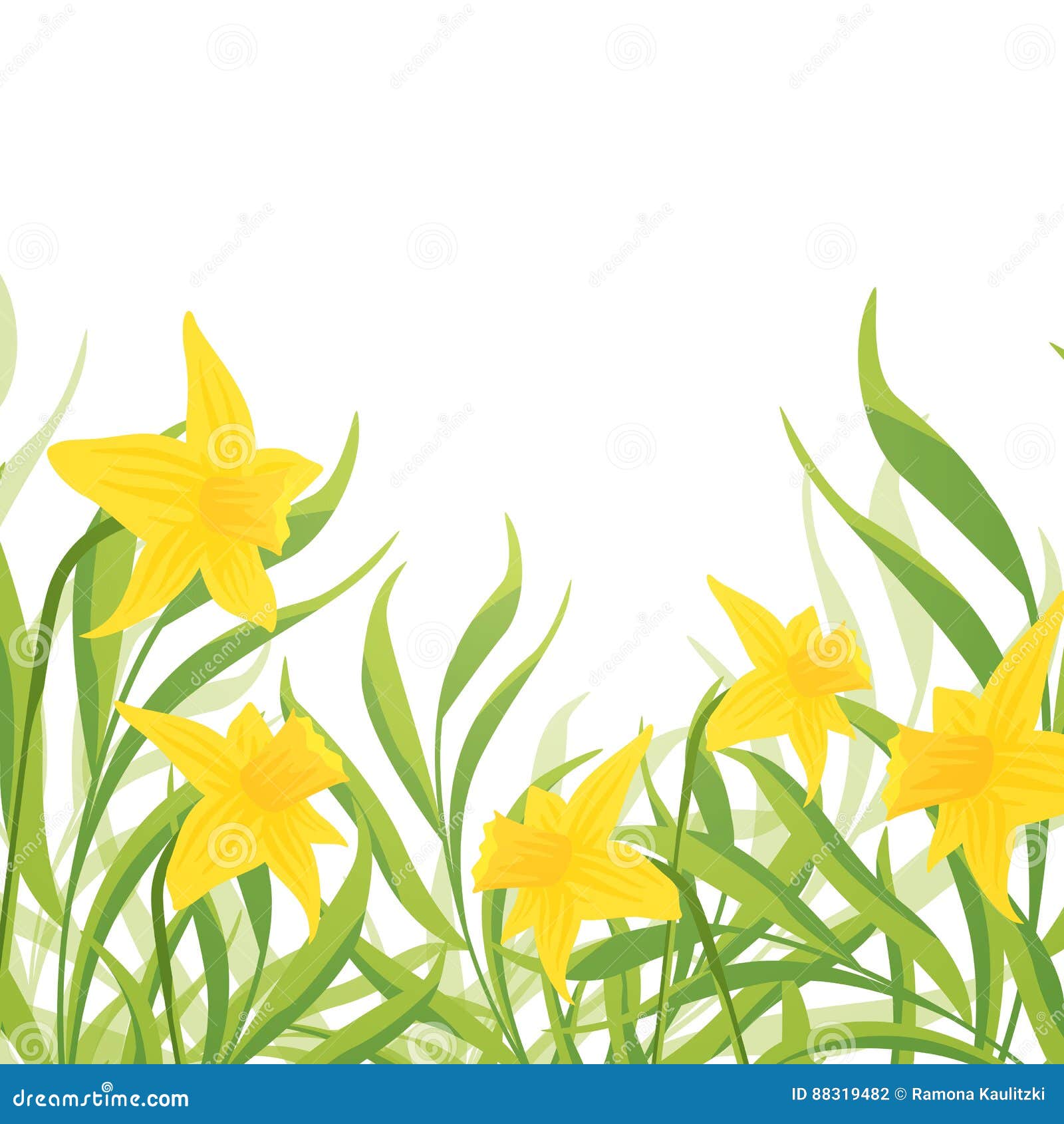 Spring Background with Flowers Stock Illustration - Illustration of ...