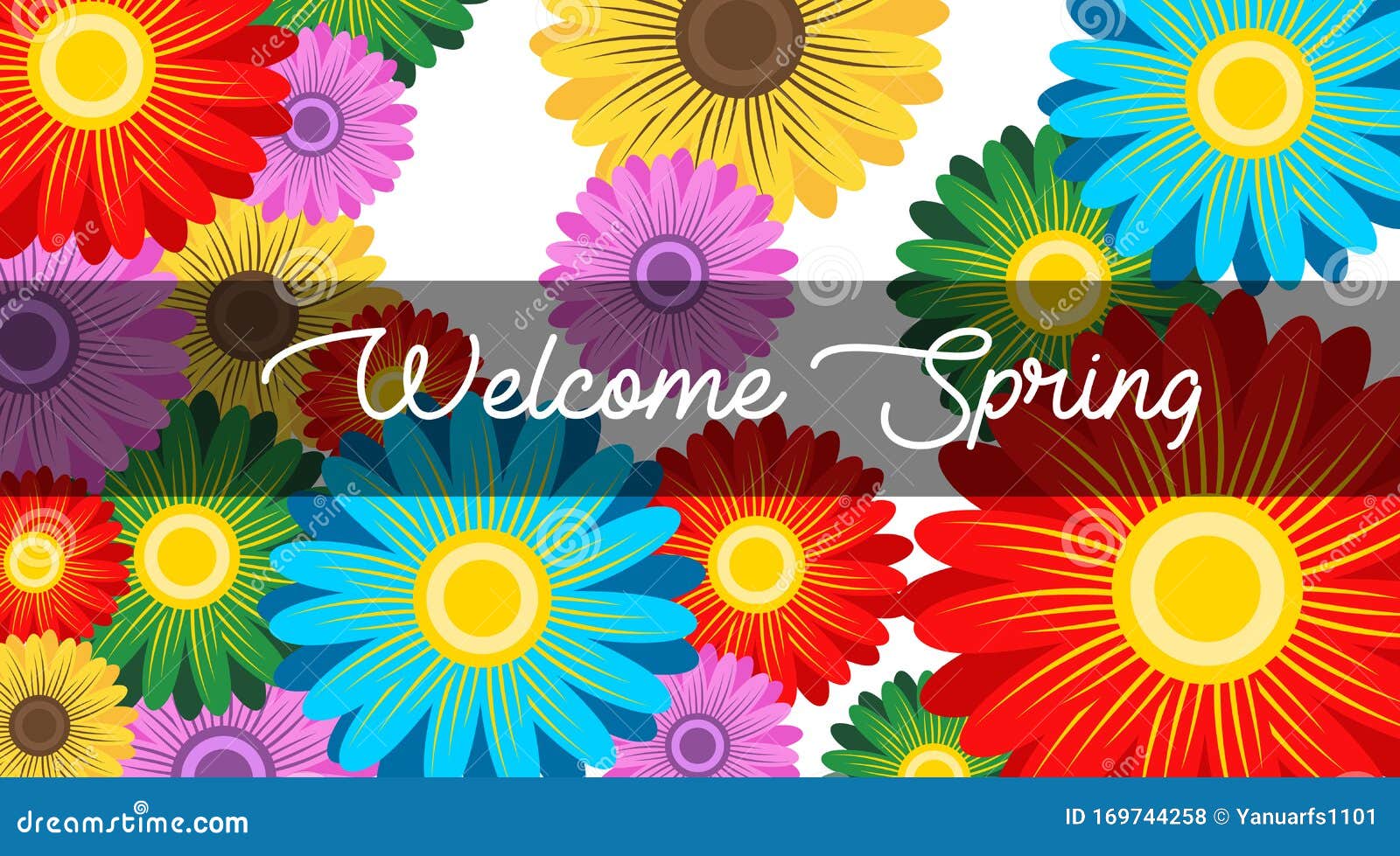 Spring Background Illustration . Flowers of Spring Background Stock ...