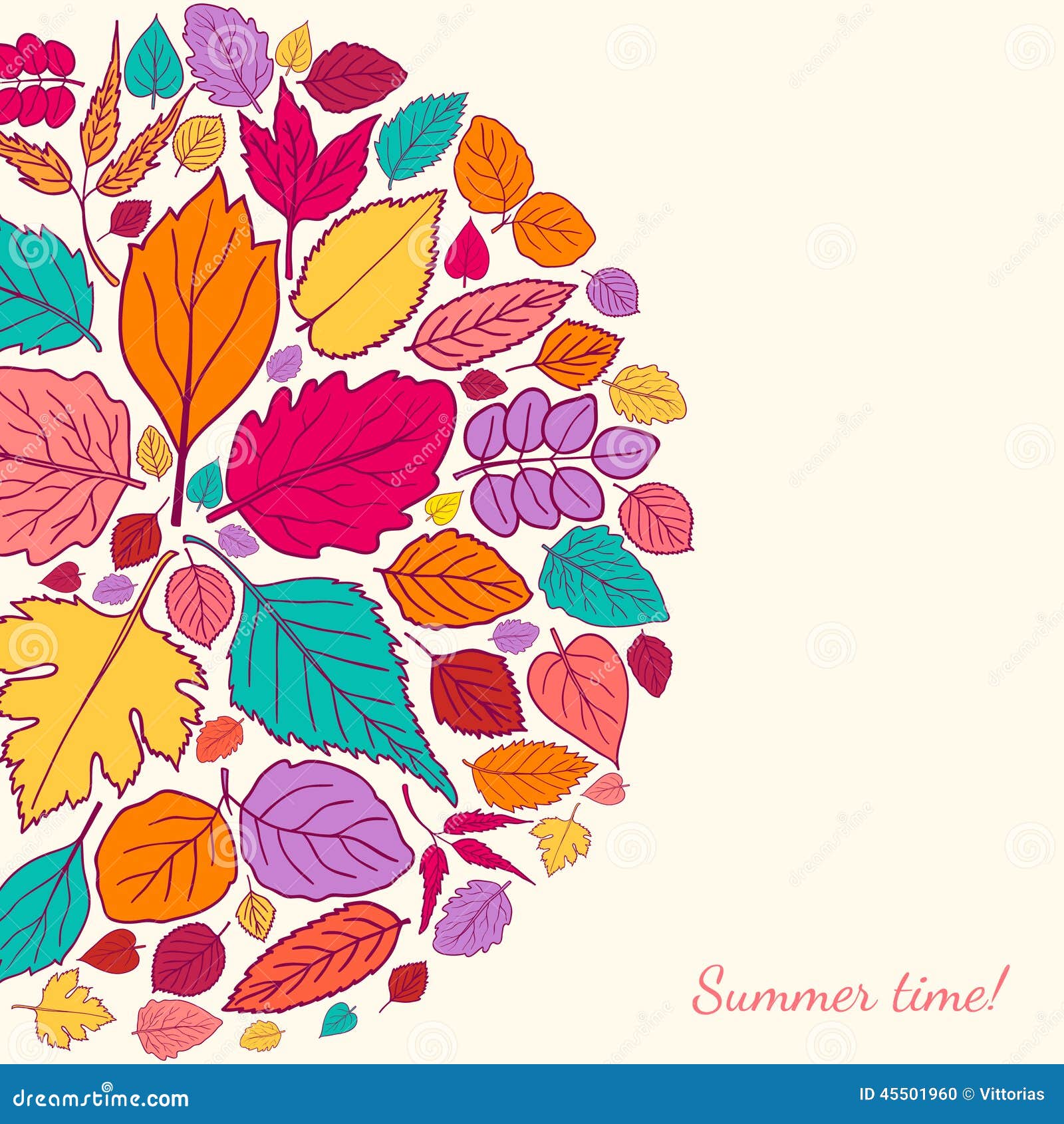 Spring Background with Leaves. Stock Vector - Illustration of yellow ...