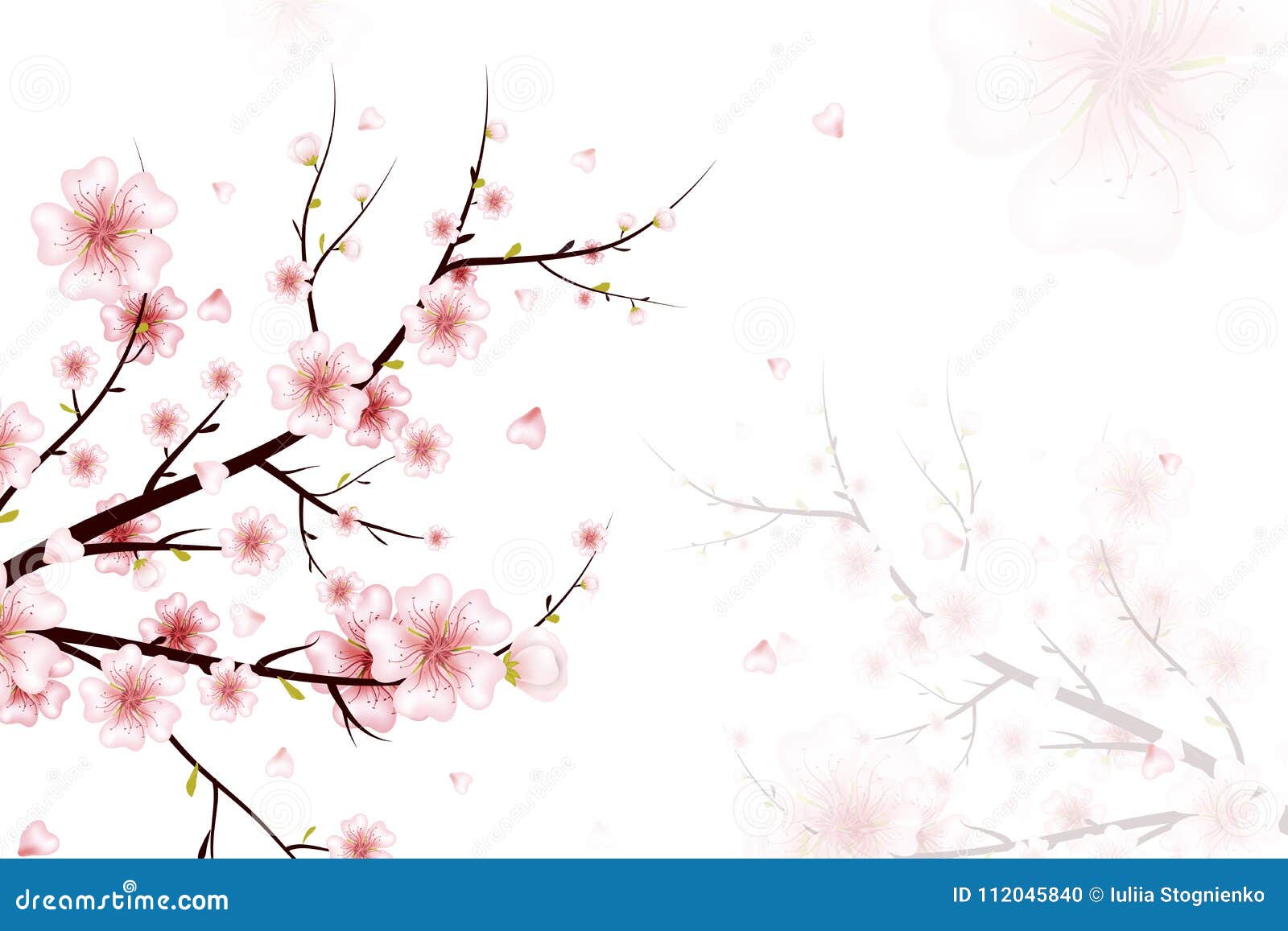 Spring Background. Realistic Design Isolated on White Background ...