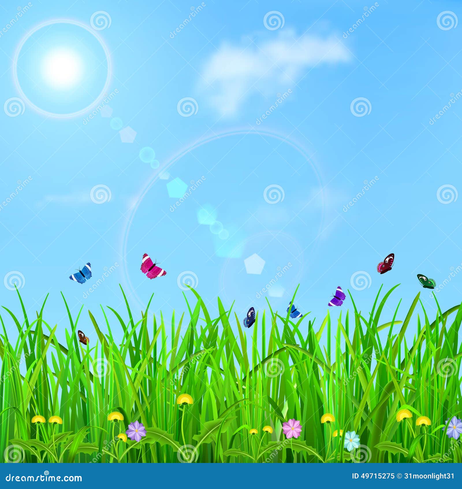 Spring background stock vector. Illustration of environment - 49715275