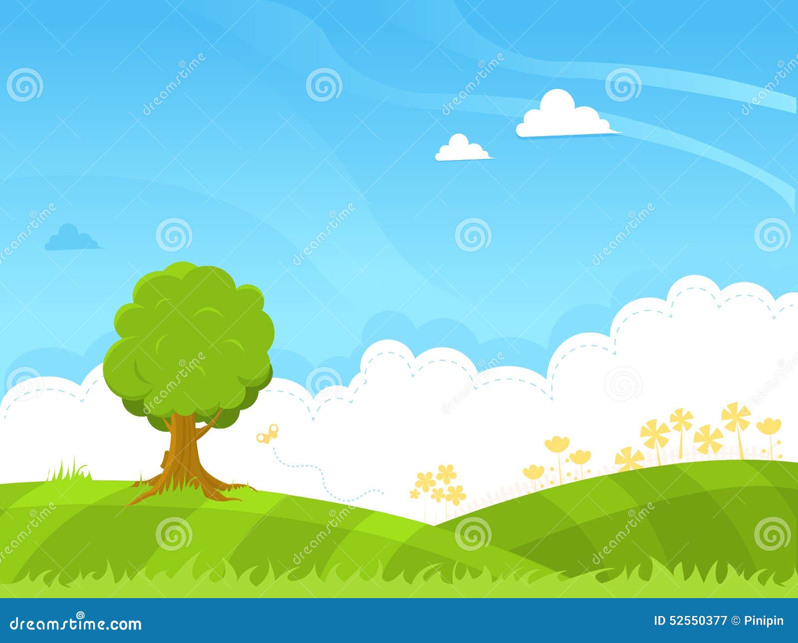 Spring Background stock vector. Illustration of grass - 52550377