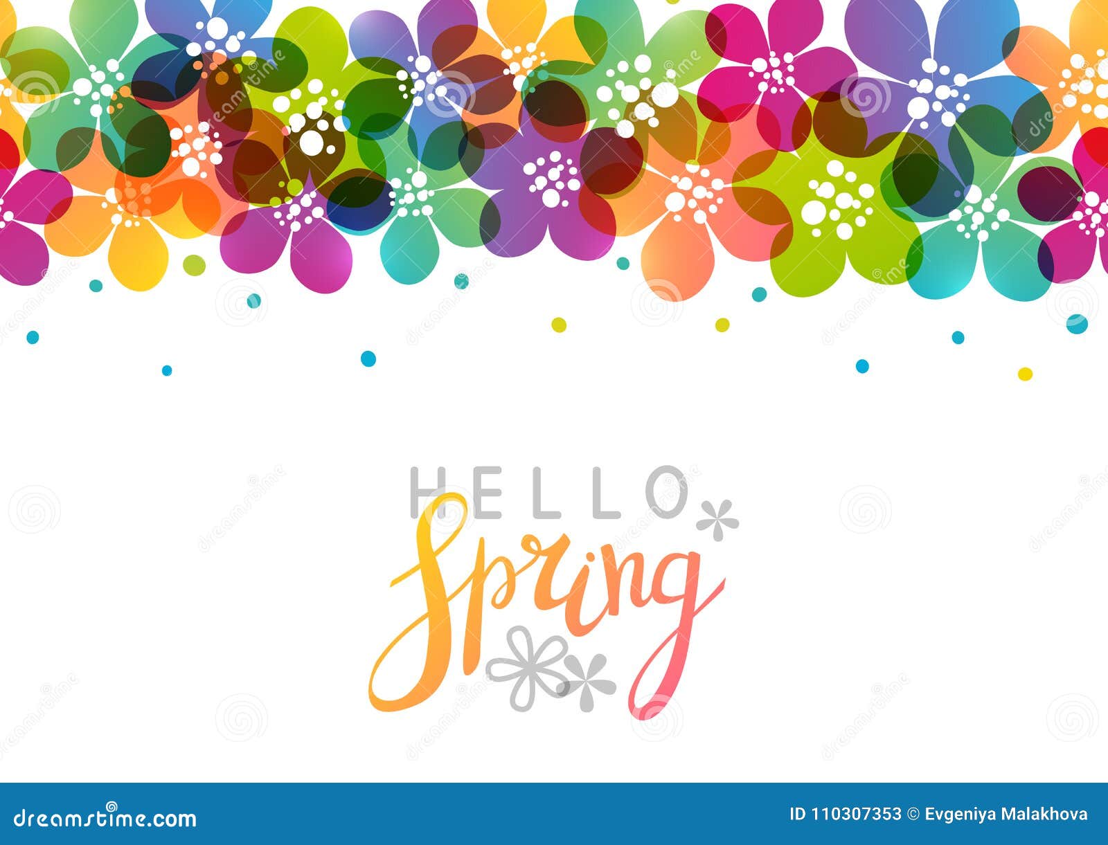 Spring Background with Vibrant Flowers Stock Vector - Illustration of ...