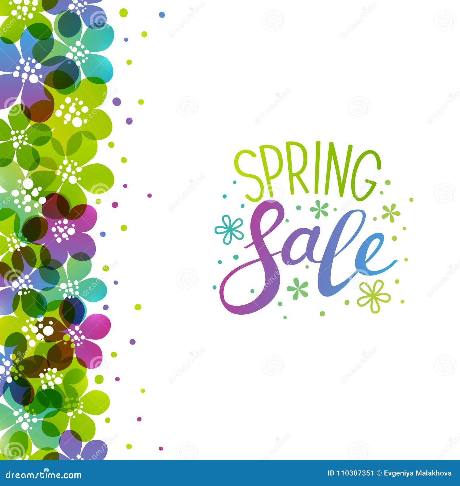 Spring Background with Vibrant Flowers Stock Vector - Illustration of ...