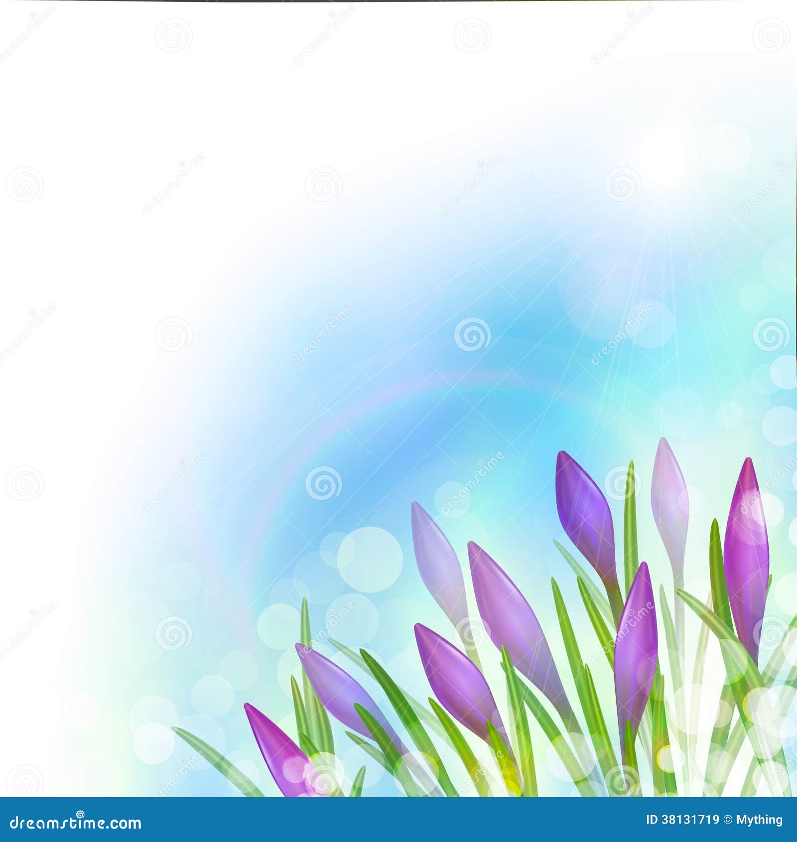 Spring Background with Violet Flowers. Stock Vector - Illustration of ...