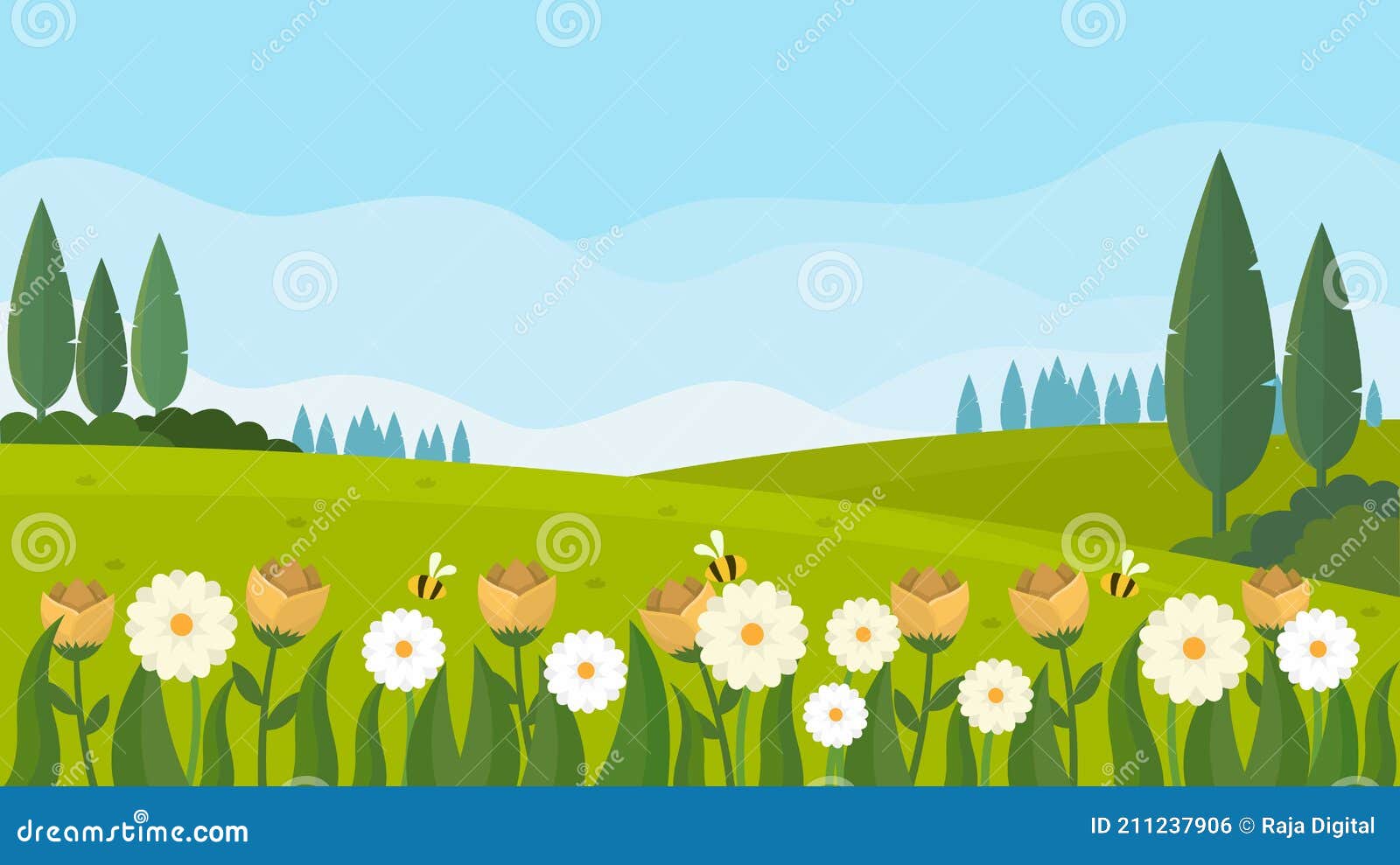 Spring Backround Vector Illustration Image Stock Vector - Illustration ...