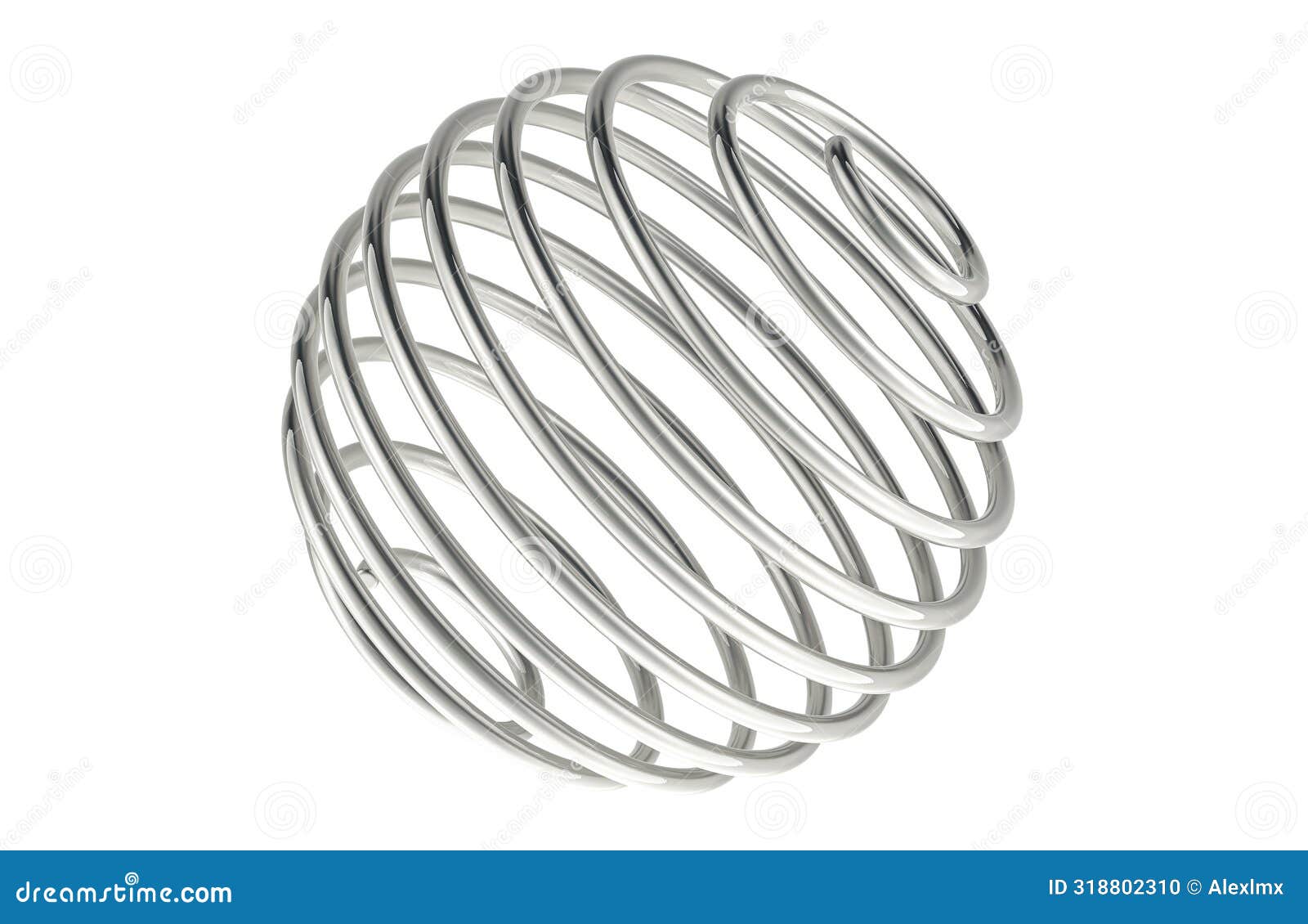 Spring Ball, Ball Mixing for Protein Shaker. 3D Rendering Stock ...