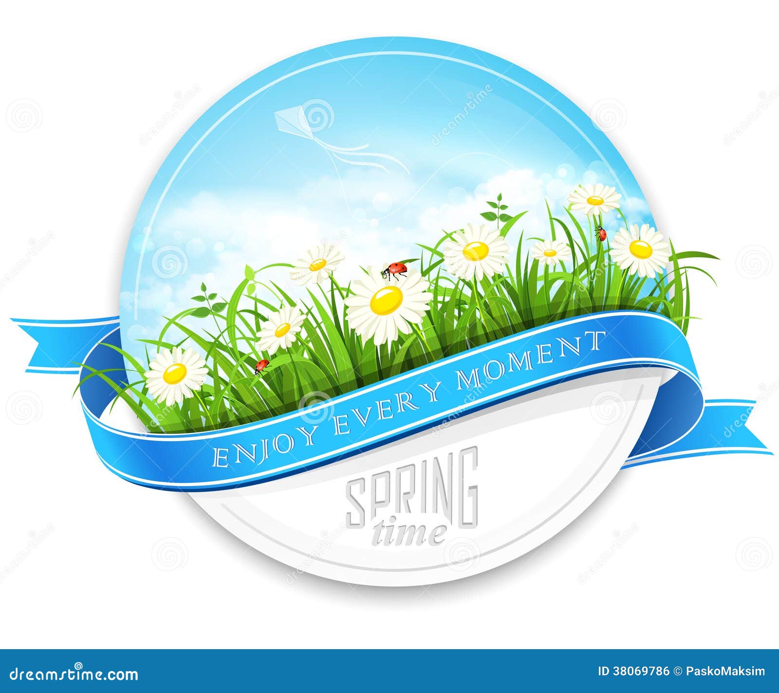 Spring banner stock vector. Illustration of clear, kite - 38069786