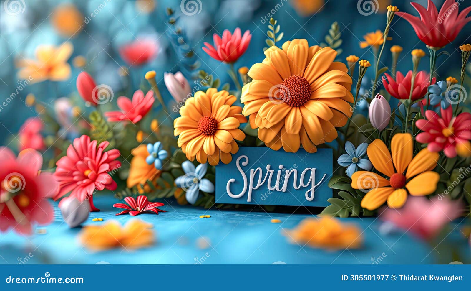 Spring Banner,Background Posters, Brochure.Generative AI Stock ...